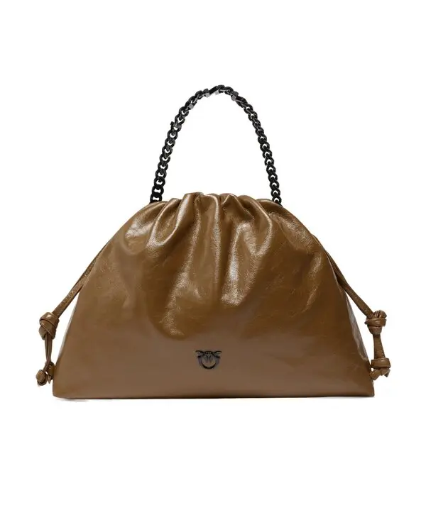 Pinko Chain-linked Top Handle Bag - Brown