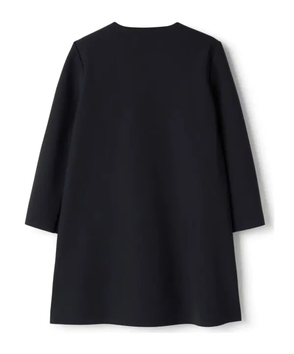 IL GUFO Round Neck Dress With Floral Detail - Black