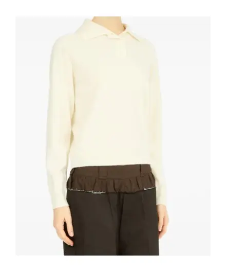 MAISON MARGIELA Wool Polo Top - White