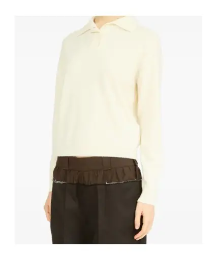 MAISON MARGIELA Wool Polo Top - White