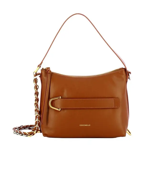 COCCINELLE Logo Printed Zipped Shoulder Bag