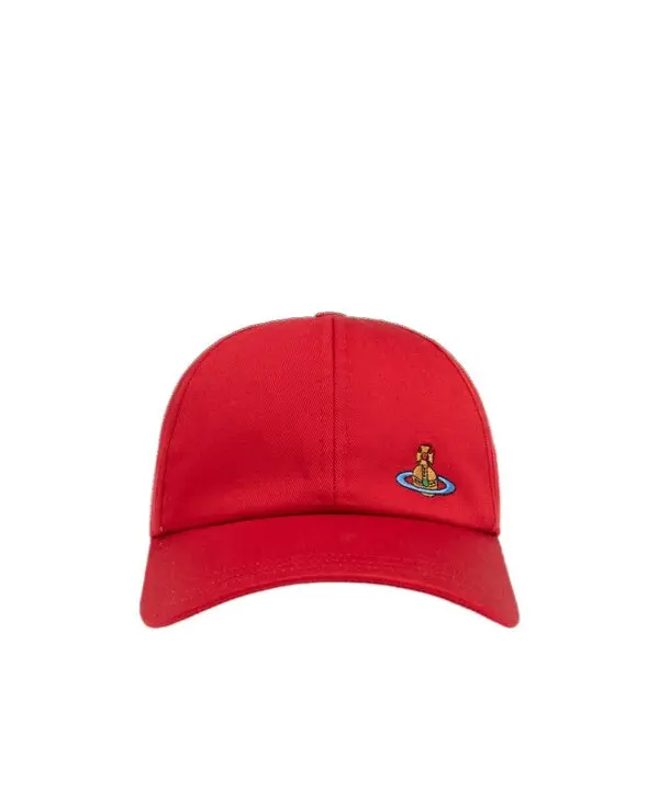VIVIENNE WESTWOOD Orb Embroidered Baseball Cap - Red
