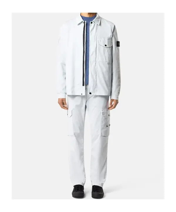 Stone Island Chest-pocket Overshirt - Sky-blue