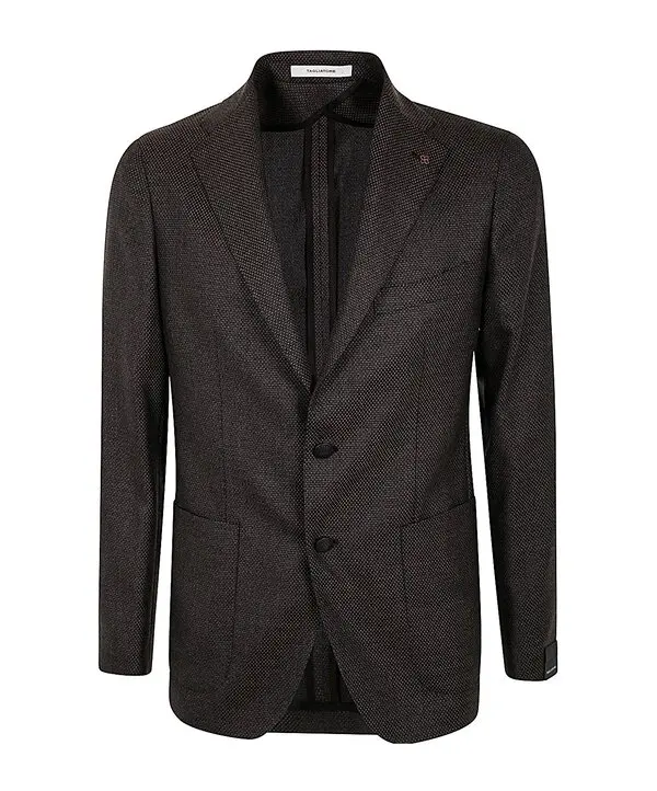 Tagliatore Brooch-detail Blazer - Black