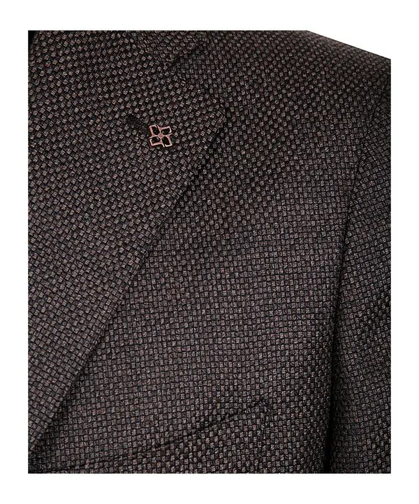 Tagliatore Brooch-detail Blazer - Black