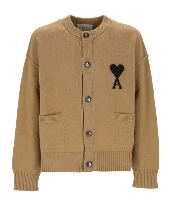 AMI Paris De Coeur Buttoned Cardigan