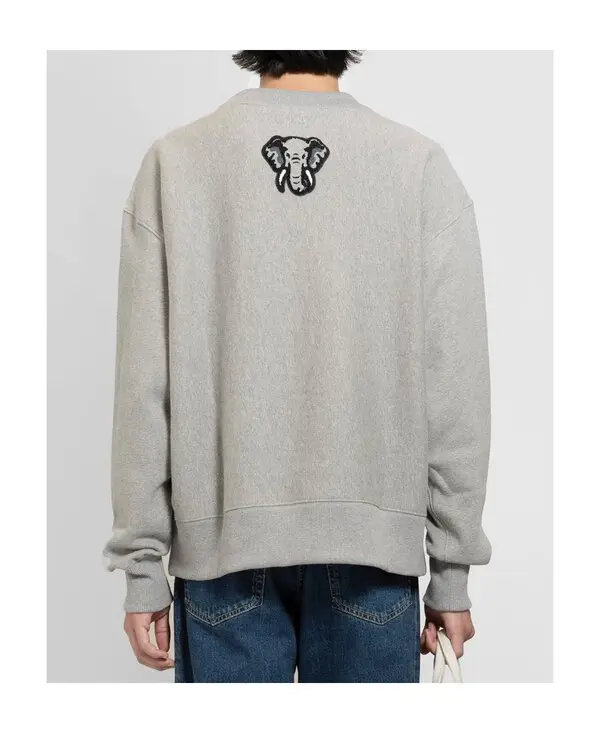 Kenzo Logo Patch Crewneck Sweatshirt - Gray