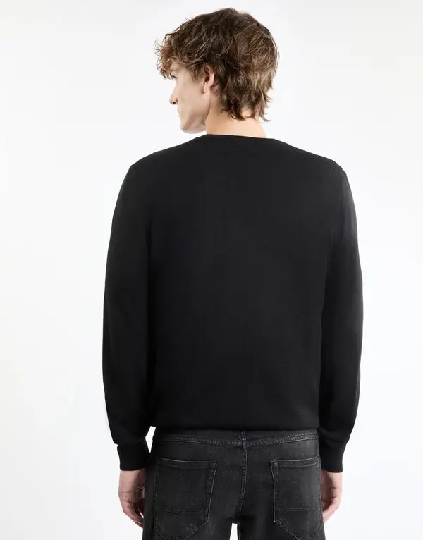 FAY Ribbed Crewneck Sweater - Black