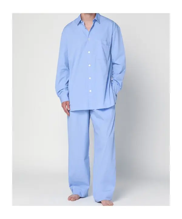 TEKLA Long-sleeve Pocket Shirt - Blue