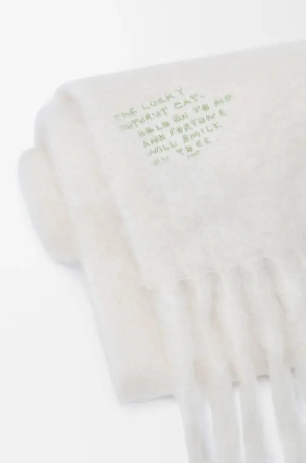 Loewe Fringed Scarf - White