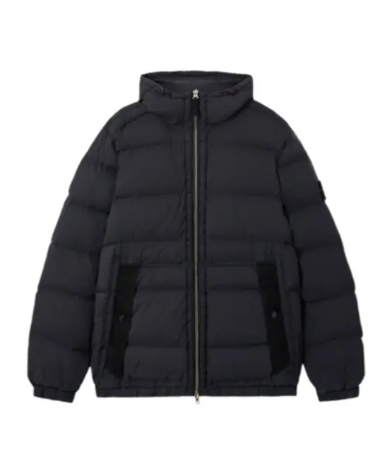 Stone Island Hooded Panelled Jacket - Black