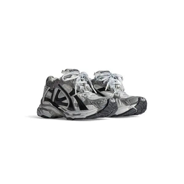 Balenciaga Runner Lace-up Sneakers - Gray/white/black