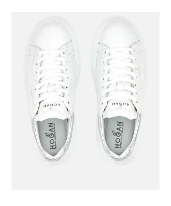 Hogan Logo Printed Low-top Sneakers - White