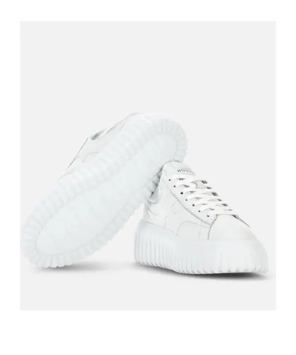 Hogan Logo Printed Low-top Sneakers - White