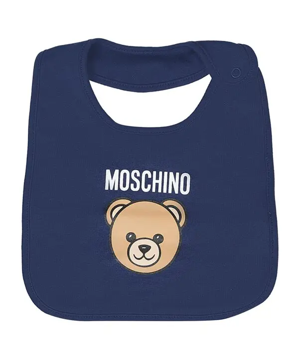 Moschino Teddy Bear Print Babygrow Set With Hat And Bib