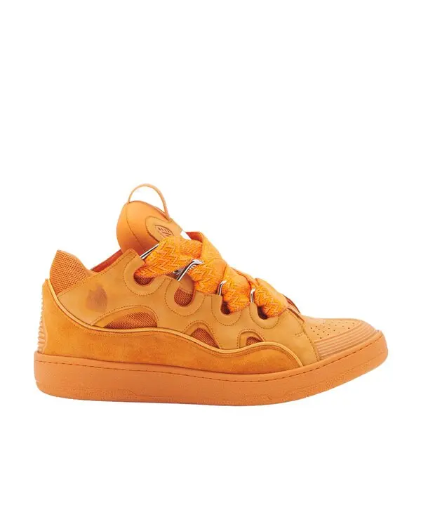 LANVIN Logo-laced Casual Sneakers - Orange