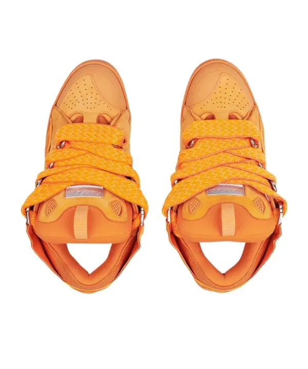 LANVIN Logo-laced Casual Sneakers - Orange