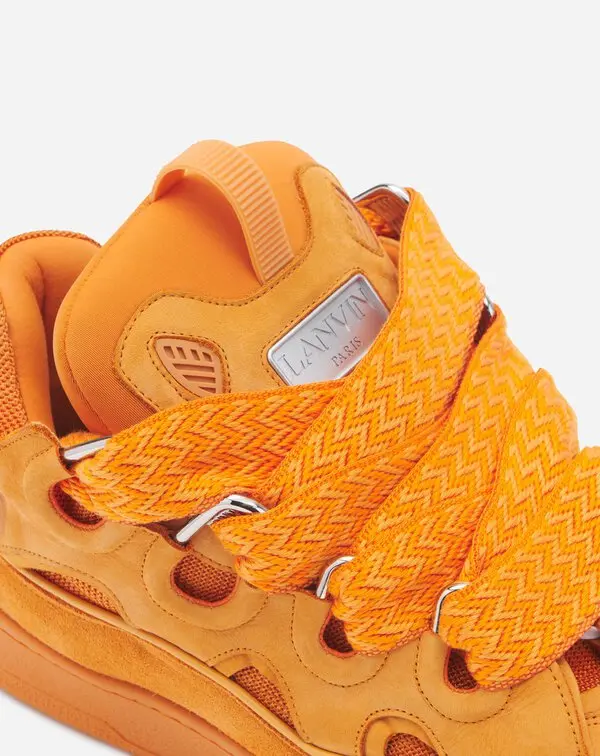 LANVIN Logo-laced Casual Sneakers - Orange
