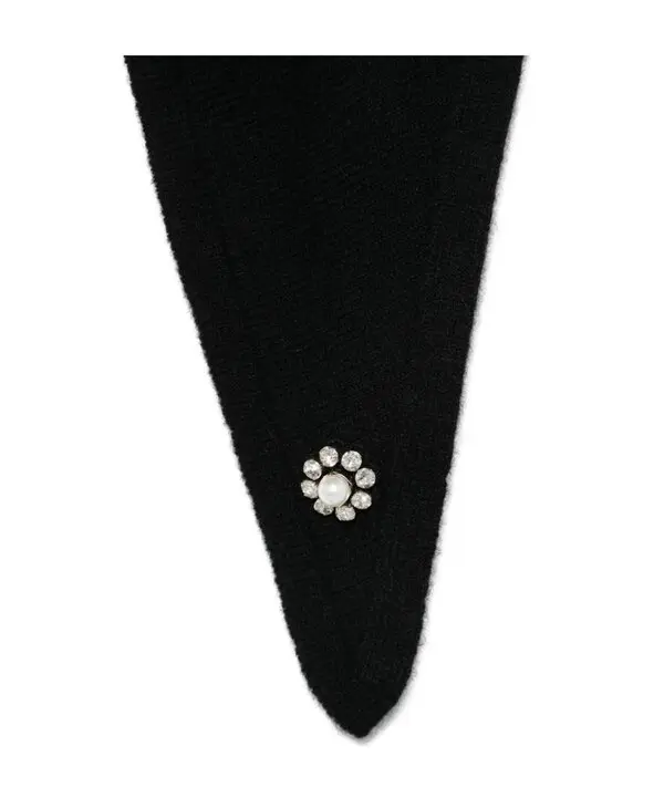 Simone Rocha Embellished Cashmere Scarf - Black