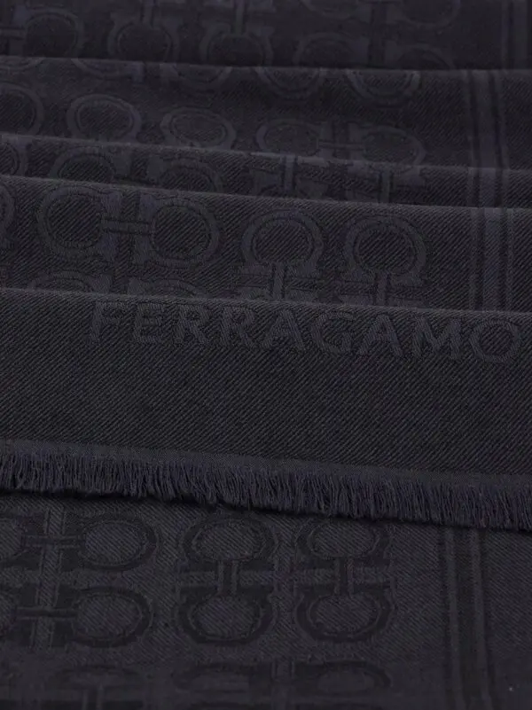 FERRAGAMO Gancini Fringed Scarf