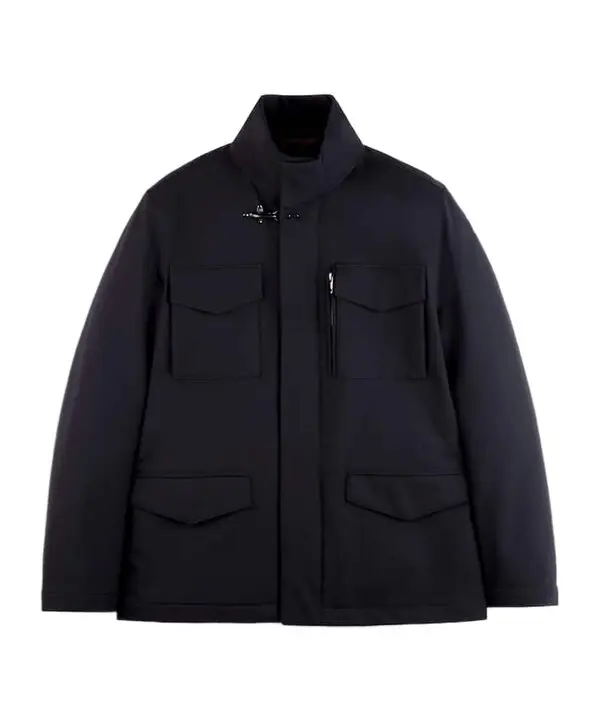 FAY Field Jacket With Concealed Closures And Multiple Pockets - Black