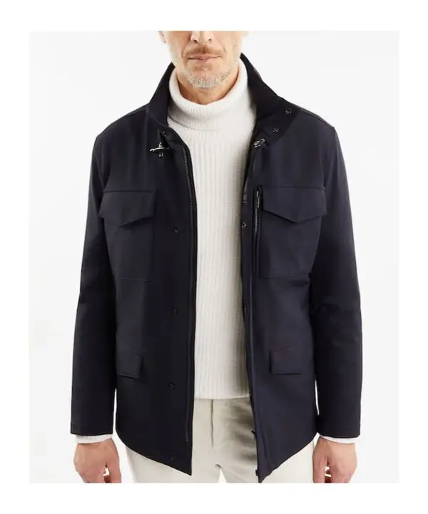 FAY Field Jacket With Concealed Closures And Multiple Pockets - Black