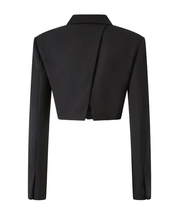 Pinko Cropped Blazer With Notched Lapel