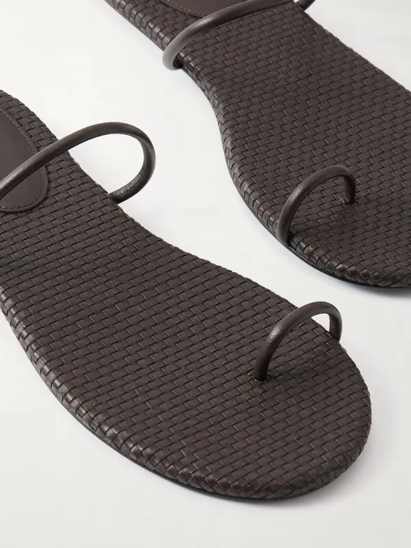 ST. AGNI Woven Leather Sandals