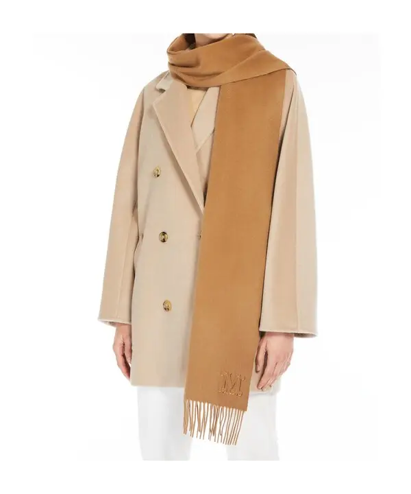 Max Mara Wsdalia Fringed Edge Scarf - Beige
