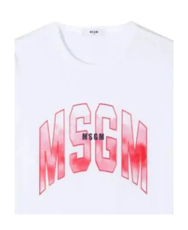 MSGM Logo Print Cotton T-shirt