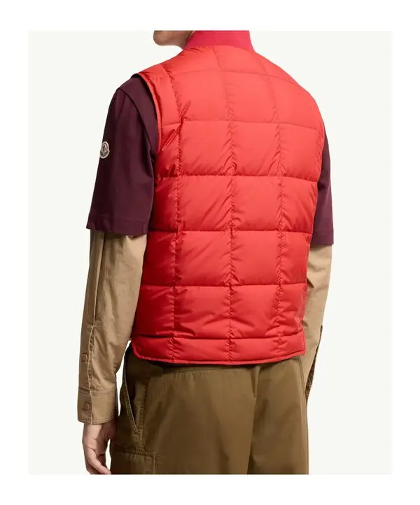 Moncler Elberton Quilted Down Vest - Red
