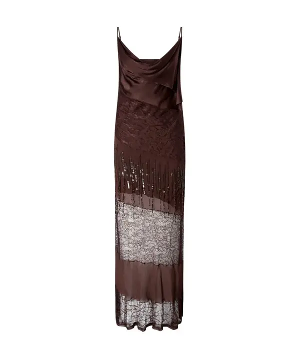 Pinko Lace-panelled Maxi Dress