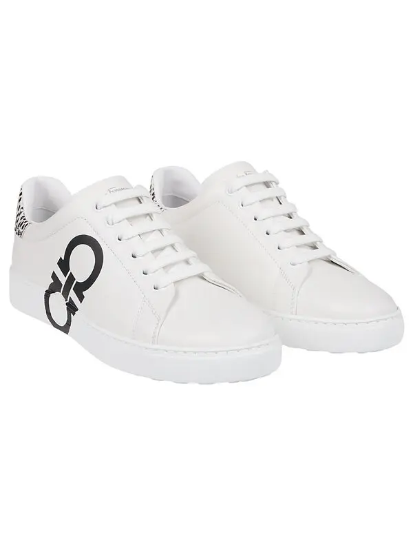 FERRAGAMO Gancini Logo Printed Sneakers