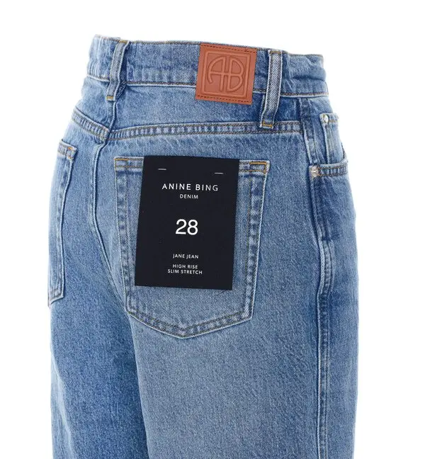 ANINE BING Jane High-waisted Jeans - Blue