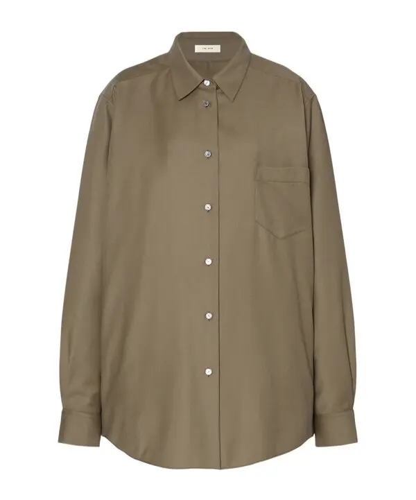 THE ROW Pino Long-sleeved Shirt - Military Beige