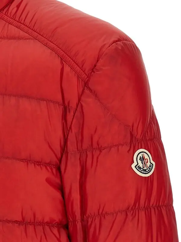 Moncler Quilted Stand Collar Down Jacket - Red