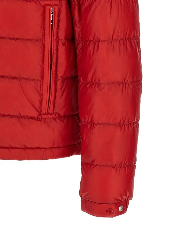 Moncler Quilted Stand Collar Down Jacket - Red