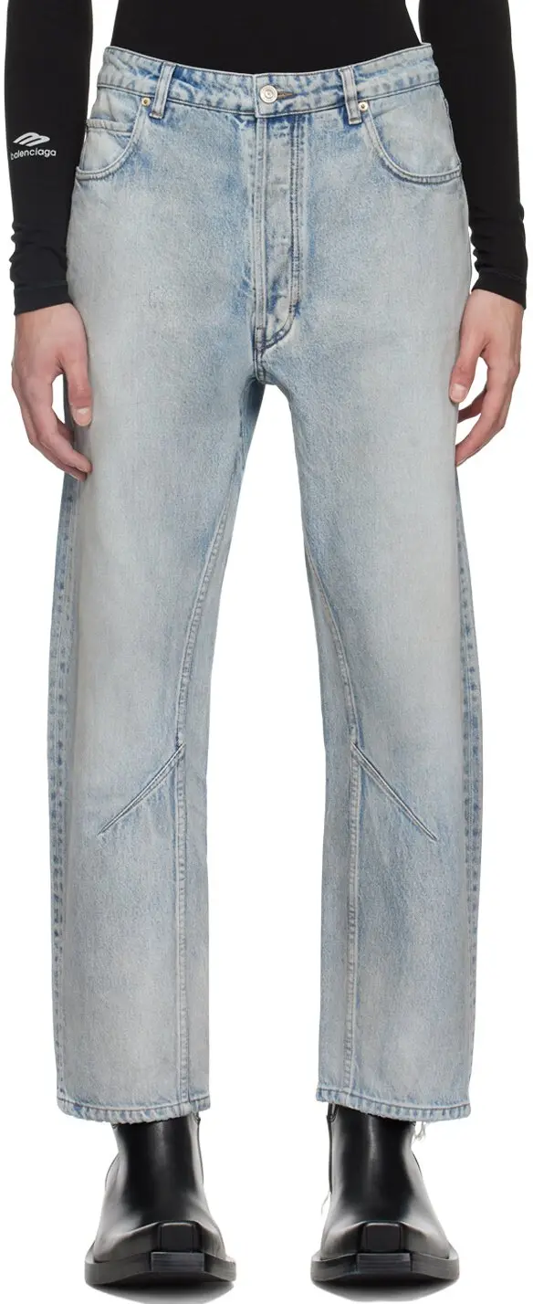 Balenciaga Distressed Straight-leg Jeans