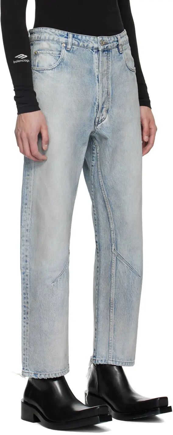 Balenciaga Distressed Straight-leg Jeans
