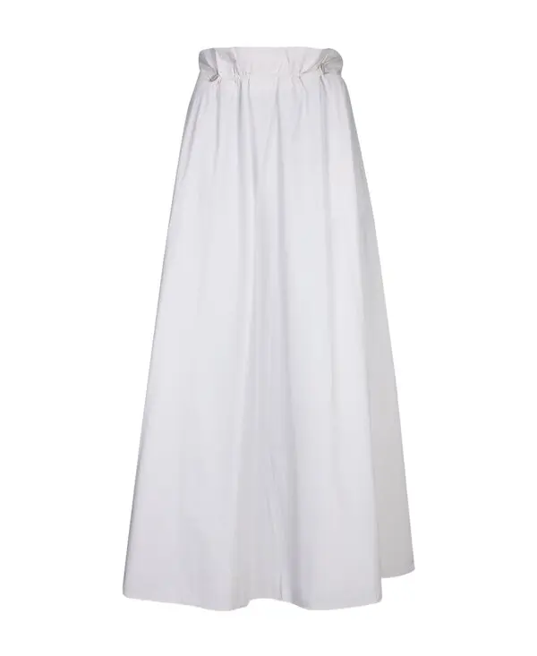 Herno Gathered Detail Midi Skirt - White