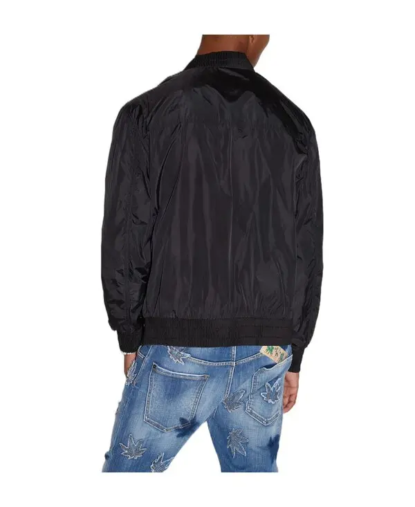Dsquared2 Bomber Jacket With Contrasting Zippers And Logo Detail