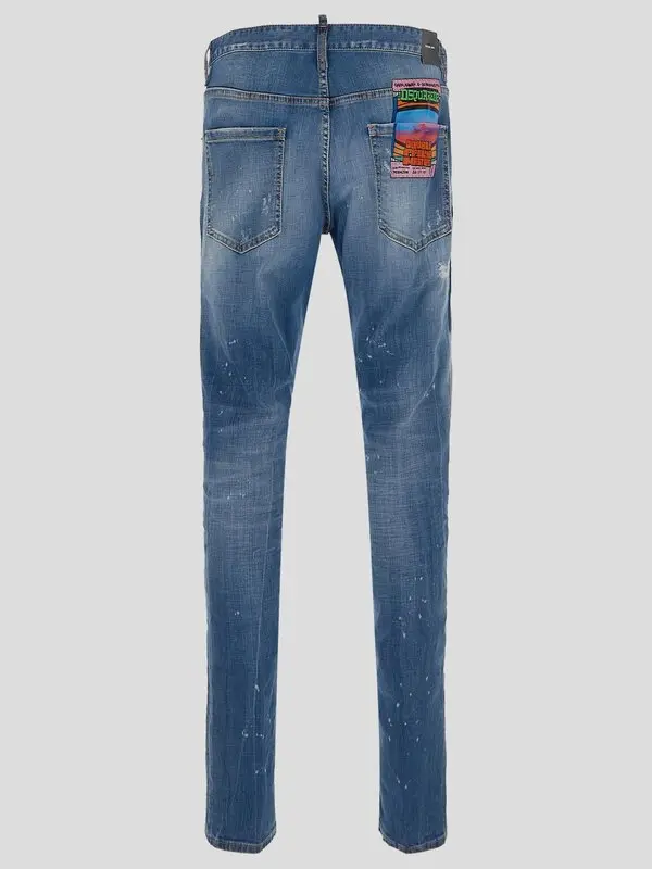 Dsquared2 Distressed Skinny Jeans - Blue