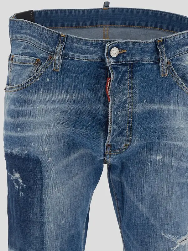 Dsquared2 Distressed Skinny Jeans - Blue