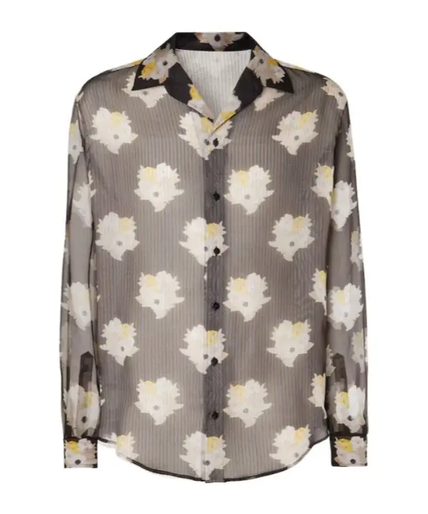 Fendi Floral Printed Oversized Shirt - Black