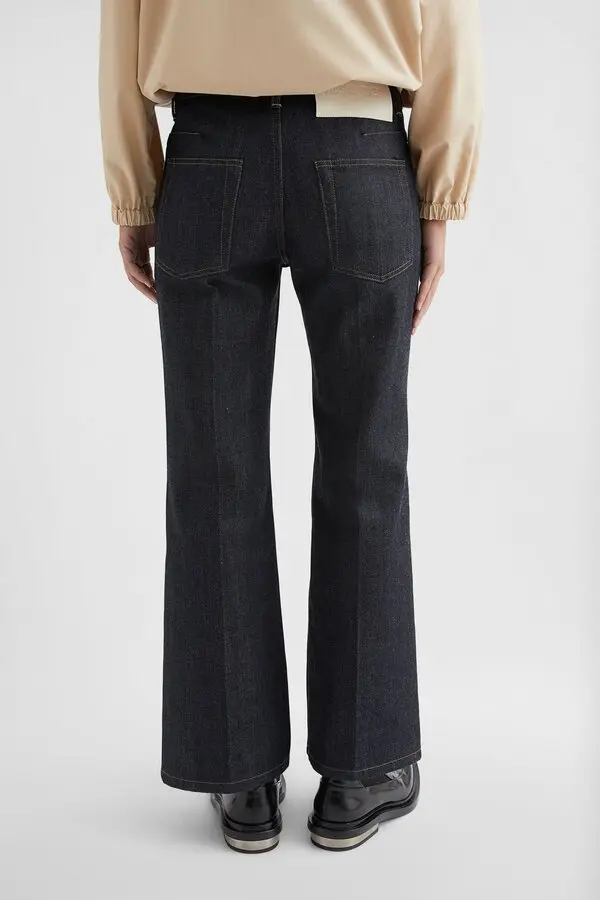 JIL SANDER Flared Bell-bottom Jeans - Smart Blue