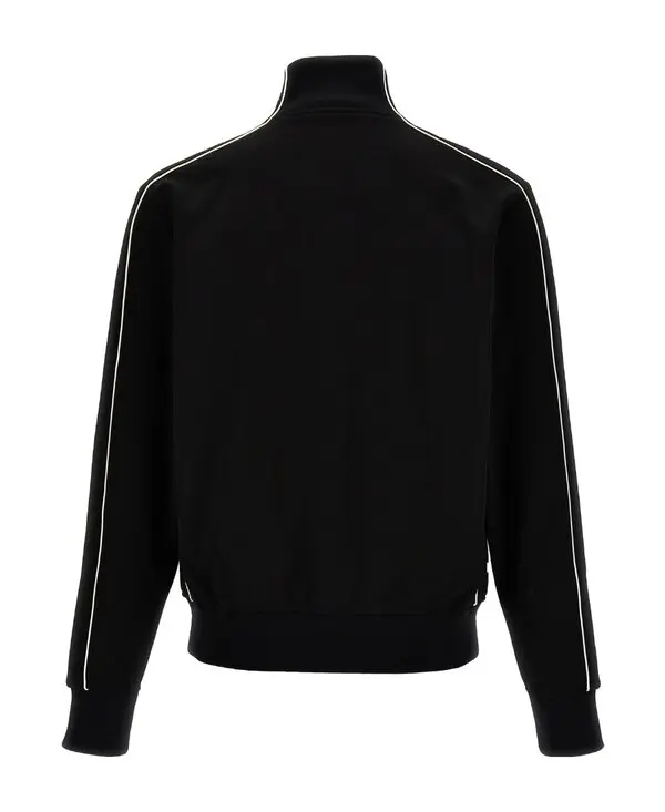 Givenchy Zipper Sweater With Vertical Collar And Logo