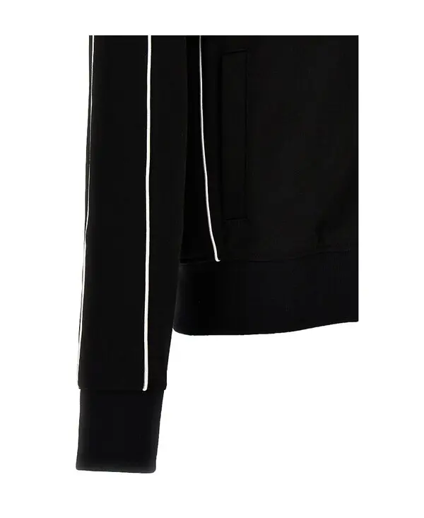 Givenchy Zipper Sweater With Vertical Collar And Logo
