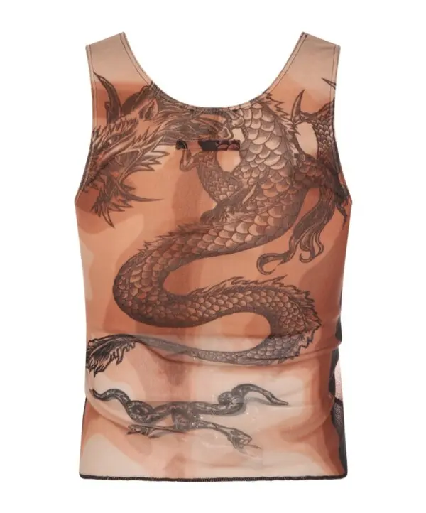 JEAN PAUL GAULTIER Printed Vest - Brown