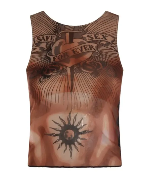 JEAN PAUL GAULTIER Printed Vest - Brown