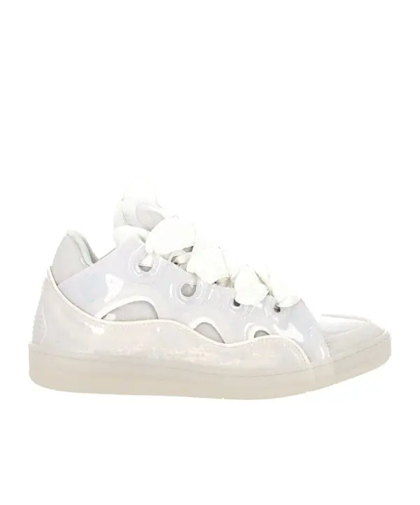 LANVIN Curb Lace-up Sneakers - White